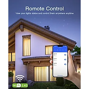GHome Smart Switch, 3 Way Light Wi-Fi Switch Compatible with Alexa and Google Home, 2.4GHz Schedule Timer, Neutral Wire Required, 3-Way Installation and No Hub Required, FCC Listed (2-Pack)