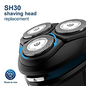 SH30 Replacement Heads Compatible with Philips Norelco 3000, 2000, 1000 Series Shavers and S738 Click and Style, Razor Blades for S1560 Shaver