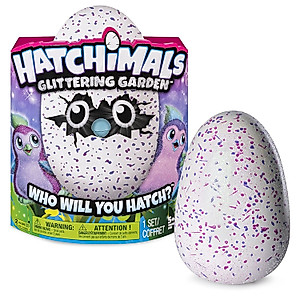 Hatchimals Glittering Garden - Hatching Egg – Magical Interactive Creature – Sparkly Penguala with Soft Shimmering Fur and Twinkling Wings– Purple/Magenta by Spin Master
