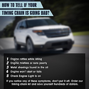 Mango S Engine Timing Chain Kit Cam Phaser Camshaft Drive Phaser Repair Kit 3R2Z-6A257-DA For 2004 2013 5.4L 3V 24 Valve Triton Ford Expedition, F-150, F-250, F-350 Super Duty, Lincoln Mark Navigator