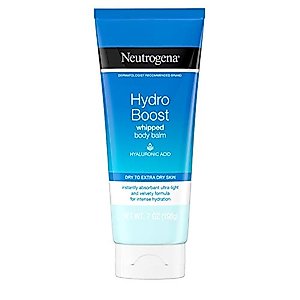 Neutrogena Hydro Boost Whipped Body Balm With Hydrating Hyaluronic Acid for Dry To Extra Dry Skin, Lightweight & Non-greasy Daily Moisturizing Balm, 7.0 Ounce (Pack of 1)