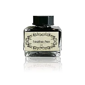 DAWEGAMA Black Calligraphy Ink No Carbon No Blocking Fountain Pen Ink Suitable for Feather Pen Quill Pen Dip Pen Calligraphy Pen Painting Pen 15ml