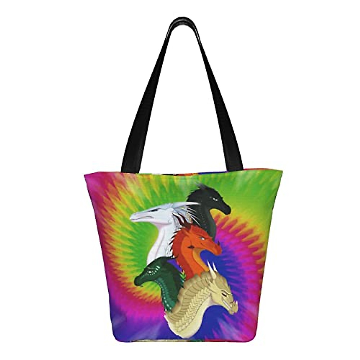 Wings#Dragon#Fire Women's Tote Bag Large Capacity Shoulder Handbag For School Travel Beach Shopping Business Work