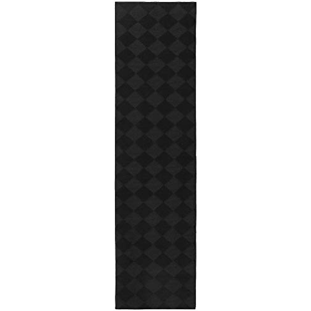 Garland Rug Diamond 3 ft. x 12 ft. Area Rug Black