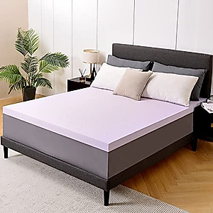 NeuType 3 Inch Memory Foam Mattress Topper Queen Size Mattress Topper Soothing Lavender Infused Cooling Gel Infused Bed Topper CertiPUR-US Certified, Foam Mattress Pad for Pressure-Relieving