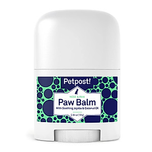 Petpost | Paw Balm for Dogs - Nourishing Cream Soothes Itchy, Dry Dog Paws with Moisturizing Ingredients - Organic Coconut Oil, Jojoba Oil, and Shea Butter 0.64 oz.