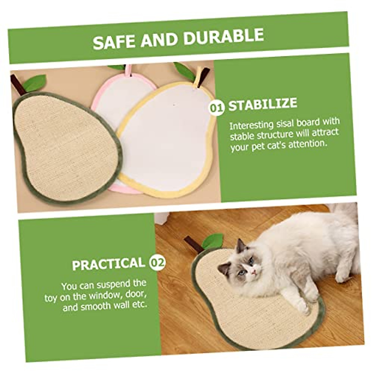 Cat Scratching Post Pets Toys House Toy Cat Sofa Protector Cat Scratcher Mat Natural Sisal Cat Scratcher Kitten Scratching Pad Kitten Scratch Plaything Cat Scratch Plaything Green