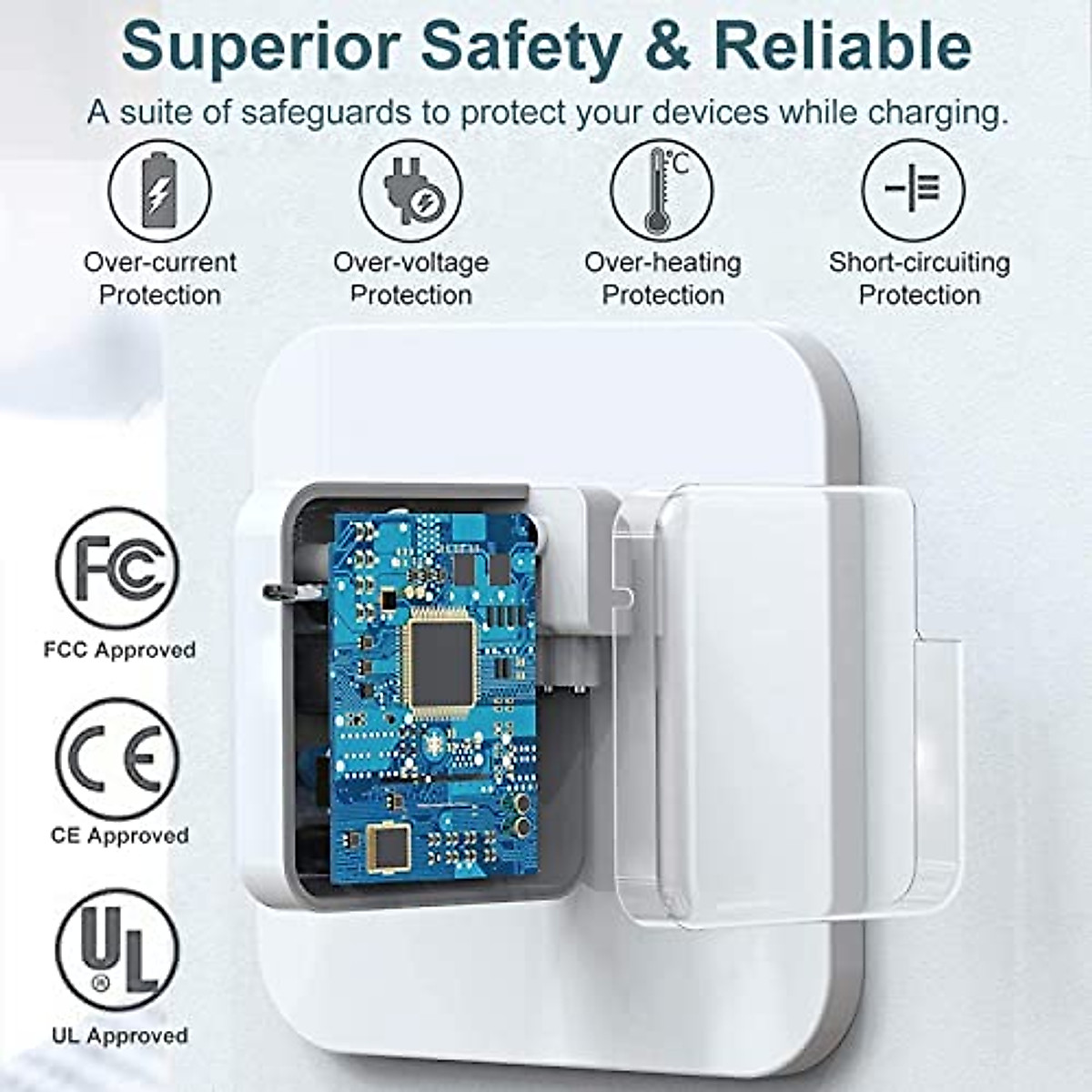Mac Book Pro Charger - 118W USB C Charger Fast Charger Compatible with MacBook Pro/Air 16, 15, 14, 13 Inch, iPad Pro, Samsung Galaxy, and More USB-C Devices(7.2 ft Cable Included)..