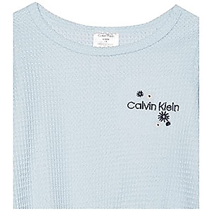 Calvin Klein Girls' Thermal Pajama Set, Flowers