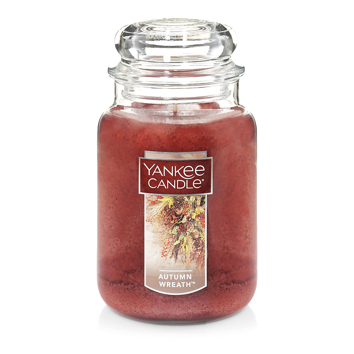 Yankee Candle Autumn Leaves and Autumn Wreath Scented 22oz Large Jar Candles Bundle (2-Pack)