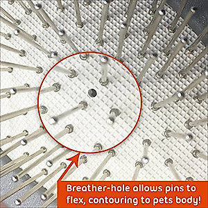 GoPets Professional Double Sided Pin & Bristle Brush for Dogs & Cats Grooming Comb Cleans Pets Shedding & Dirt for Short Medium or Long Hair