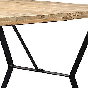 YPWRENH Snack Table Kitchen End Table Dining Table 70.8"x35.4"x29.9" Solid Mango Wood for Dining Room, Kitchen or Living Room