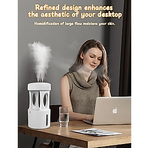 RooXchowla Anti Gravity Humidifier,Water Drop Humidifier ，Drip Drop Humidifier with Night Light,Rain Cloud Humidifierhigh-capacity Silent humidifier for Bedroom/Baby Nursery/Bathroom//Living Room.