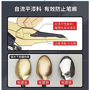 (6PCS/Set) MS-51~56 Electroplated Metal Color Marker Chrome Mirror Pen Assembly Model Painting Tools