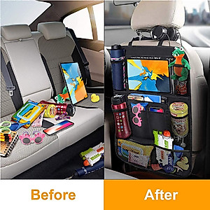 Car Seat Protector + Kick Mat Car Seat Organizer, Waterproof Padding Protector for Child Baby Car Seat, Prevent Car Seat Damage (Car Seat Protector + Kick Mat)