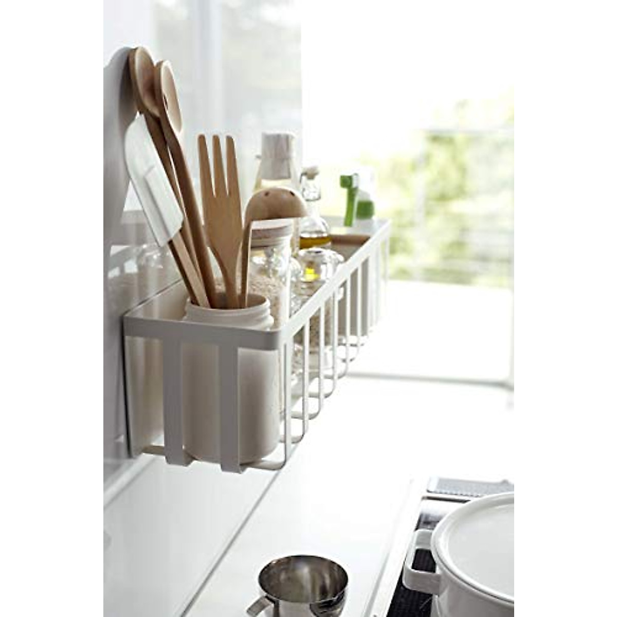 YAMAZAKI home Storage Basket, White