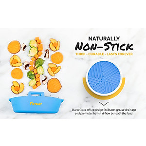 FRYDAY Platinum Silicone Air Fryer Liner - 8” Air Fryer Liners Fit Most 4 QT, 6 QT, 8 QT Air Fryer Basket - Reusable and Dishwasher Safe Silicone Airfryer Liners - Non-Toxic Air Fryer Accessories