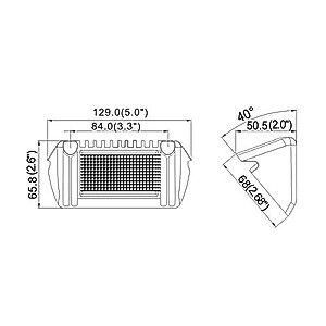 Raycharm 5" RV & Boat Exterior LED Work Light Fixture, 40° Down Angle Flood Beam, 4000K Natural-White Super Bright, 12V/24V DC, High Lumen Output Low Current Draw, Waterproof White Finish, 1-Pack