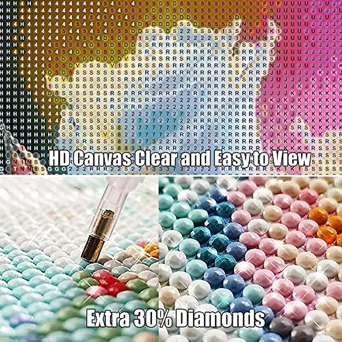 5D Diamond Painting Kits Christmas Angel Stained Glass DIY Diamond Full Round Drill Diamond Art Painting for Adults with Accessories for Home Wall Decor 30x30cm/11.8x11.8in