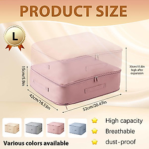 Ultra Space Saving Self Compression Organizer, 2024 New Ultra Space Saving Self Compression Storage Tote for Space Saving Portable Compression Moving Organizer Bags (Gray, XL(54 * 42 * 60CM))