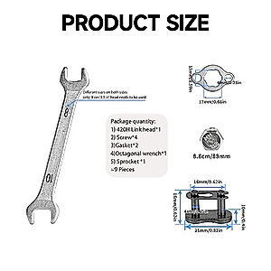 420 Chain Sprocket 12T Front Sprocket 17mm for 50cc 70cc 90cc 110cc 125cc Dirt Pit Bike Mini Bike ATV 4 Wheeler Moped Go Kart Sprocket