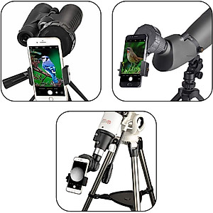 Spotting Scope Smartphone Camera Adapter, Telescope Camera Adapter, Cell Phone Adapter Mount for Binocular Monocular