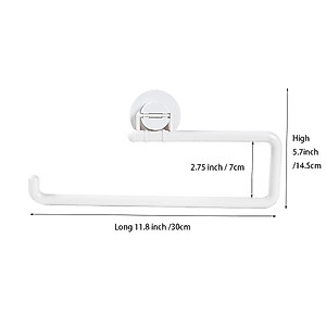 TAOXPING Vacuum Suction Cup Paper Towel Holder for Kitchen & Bathroom Removable Tissue Paper Holder Towel Holder Wall Mount or Under Cabinet