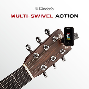 D'Addario Cello Tuner & Bass Tuner - Eclipse Headstock Tuner - Clip On Tuner for Cello or Bass - Full Color, Vertical Display with Swivel - Quick & Accurate Tuning