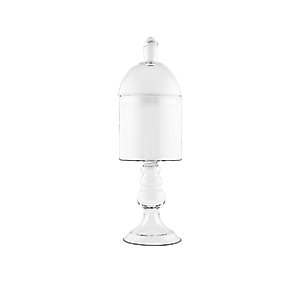 Weddingstar Glass Apothecary Candy Jar Lid, Large Footed Cylinder