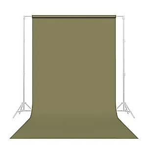 Savage Seamless Paper Photography Backdrop - Color #34 Olive Green, Size 86 Inches Wide x 36 Feet Long, Backdrop for YouTube Videos, Streaming, Interviews and Portraits - Made in USA