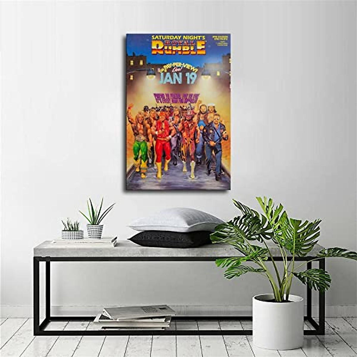 ZEEZFA Recreated The 1991 Royal Rumble Wrestlers Poster Decorative Painting Canvas Wall Art Living Room Posters Bedroom Painting 12x18inch(30x45cm)