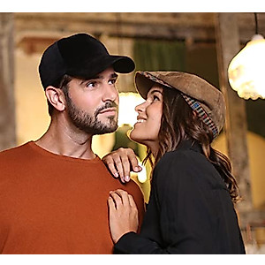 Alfonso D'Este Kioto-18 Leather Newsboy Cap Size L Marron