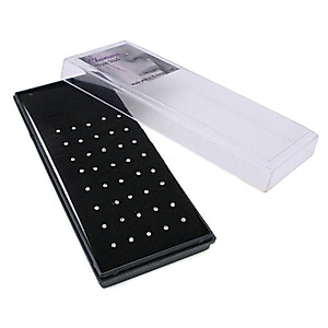 Charisma 40pcs Small Nose Studs Stainless Steel CZ Nose Piercing Jewelry Tiny Bone Studs for Women Men Hypoallergenic (2mm,Clear CZ,22G)