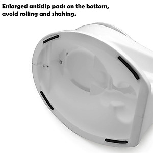 XKMT- Baby Kids Portable Potty Training Toilet with Life-Like Flush Button & Sound for Toddlers Kids, White [P/N: ET-BABY004-WHITE]