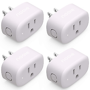 Nooie Bluetooth Smart Plug, WiFi Mini Smart Outlet, Remote/Voice Control, Works with Alexa Google Home, Schedule Timer, Child Lock, ETL Certified, 2.4G (4 Packs)