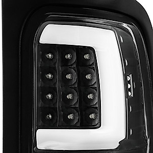 AKKON - For 1994-2001 Dodge Ram 1500 2500 3500 Black LED Tube Tail Lights Lamps (Driver + Passenger) Pair