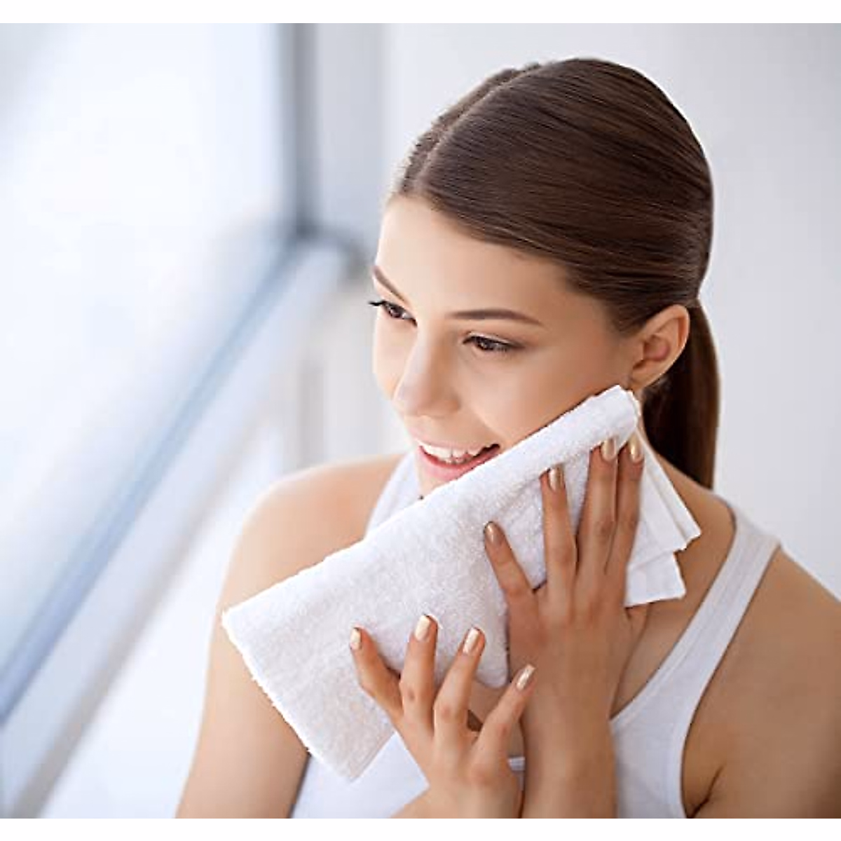 Towel and Linen Mart 100% Cotton - Wash Cloth Set - Pack of 24, Flannel Face Cloths, Highly Absorbent and Soft Feel Fingertip Towels (Multi)