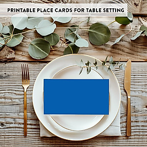 Andaz Press Table Tent Printable Place Cards, Royal Blue 20-Pack, Seat Placement Cards Place cards Table Settings Name Cards for Baby Bridal Wedding Shower, School Graduation Food Cards