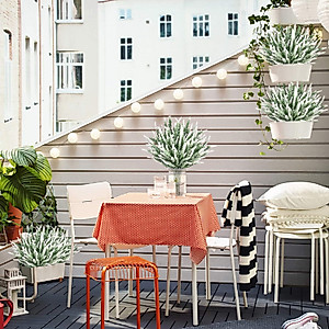 MARTINE MALL 8pcs Artificial Lavender Bouquet White Lavender Bundles Flocked Artificial Flowers Arrangements for Garden Office Wedding Bridle Home Kitchen Indoor Outdoor Decor