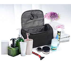 ZEPELOFFY Mens Travel Bag Toiletry,Hygiene Bag,Mens Hanging Bathroom Bag Canvas Dopp Kit with Large Capacity for Travel Accessories