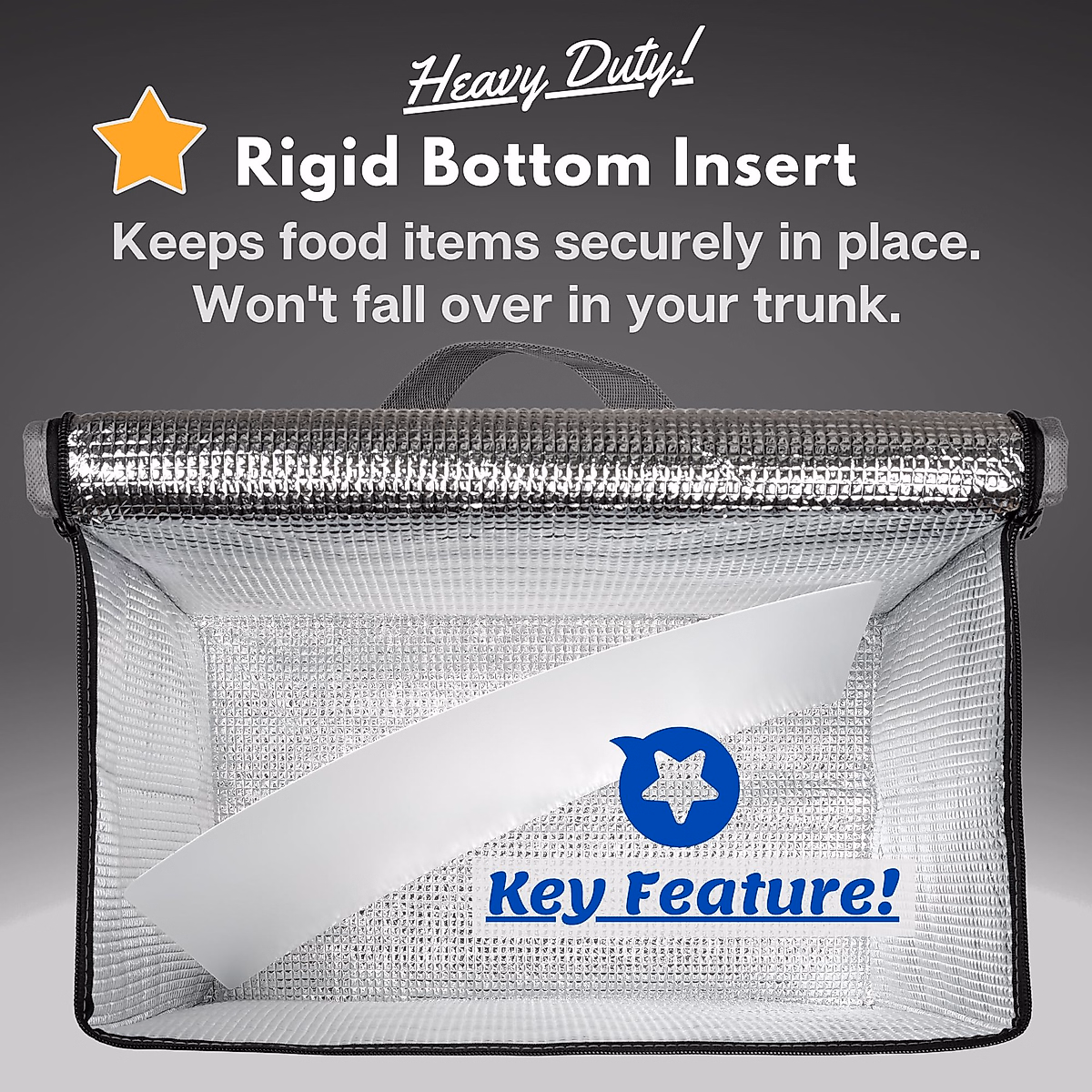 XL Insulated Reusable Grocery Bags (2-Pack) - Premium Quality Cooler Bags with Hard Bottom Insert - Stands Upright, Machine Washable, Sturdy Zipper - Insulated Bag for Hot or Cold, Food Delivery Bag