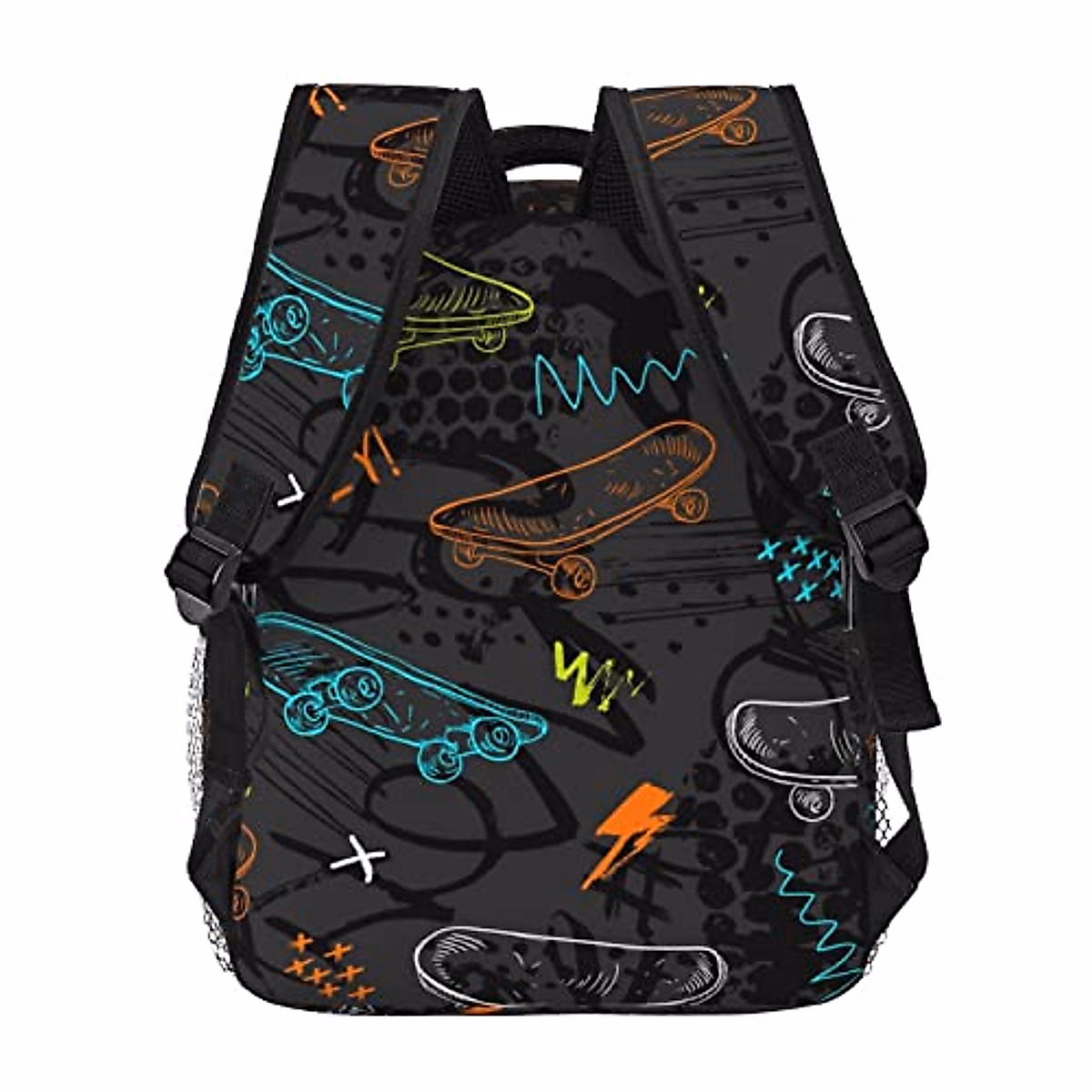 Juoritu Skateboard Backpacks, Laptop Backpacks for Travel Work Gifts, Lightweight Bookbags for Men and Women