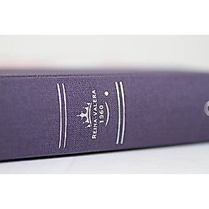 Biblia RVR 1960 letra grande. Tapa dura tela azul púrpura con flores tamaño manu al / Bible RVR 1960 Handy Size Hardcover Cloth with Purple Blue Flowers