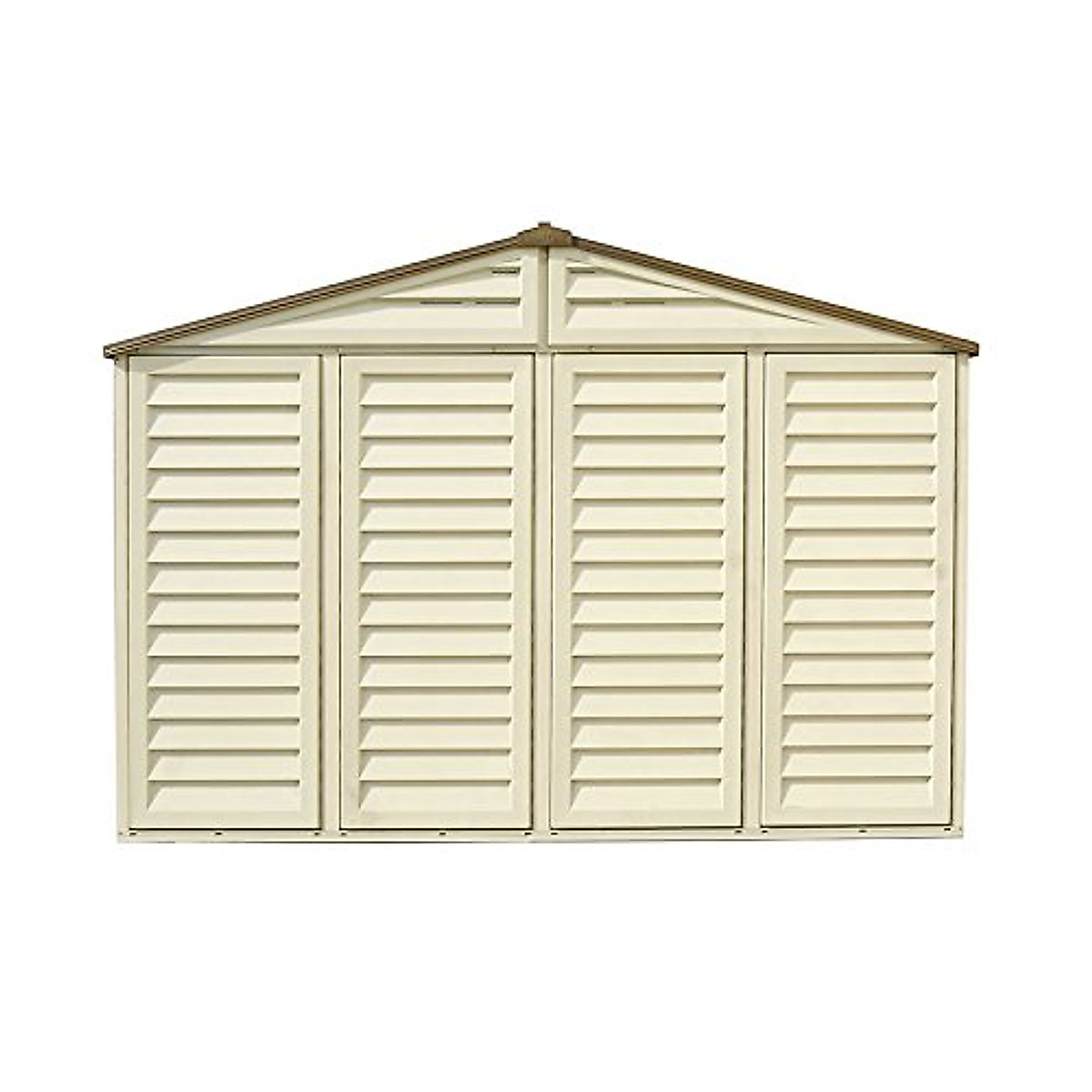 WoodBridge Plus 10 ft. x 10 ft. Vinyl Outdoor Garden Storage Shed