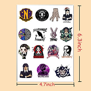 Wednesday Temporary Tattoos Stickers for Kids Party Favors Decoration Supplies 20 Sheet Tattoo Stickers for Boys Girls Goody Treat Bag Stuff Fillers School Gift Rewards