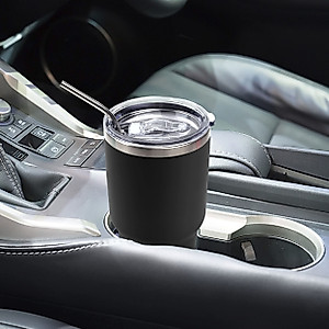 Toopify 30 oz Stainless Steel Insulated Tumbler Travel Mug with Straw Slider Lid, Cleaning Brush, Double Wall Vacuum