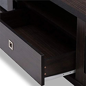 Baxton Studio Beasley 5-Shelf Wood TV Stand, Dark Brown (118-6481-HiT)
