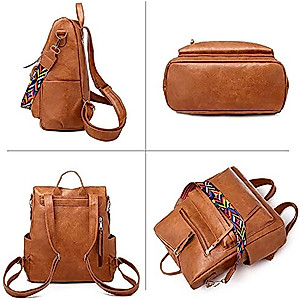 Women Backpack Purse Fashion Travel Bag Multipurpose Designer Handbag Ladies Satchel PU Leather Shoulder Bags