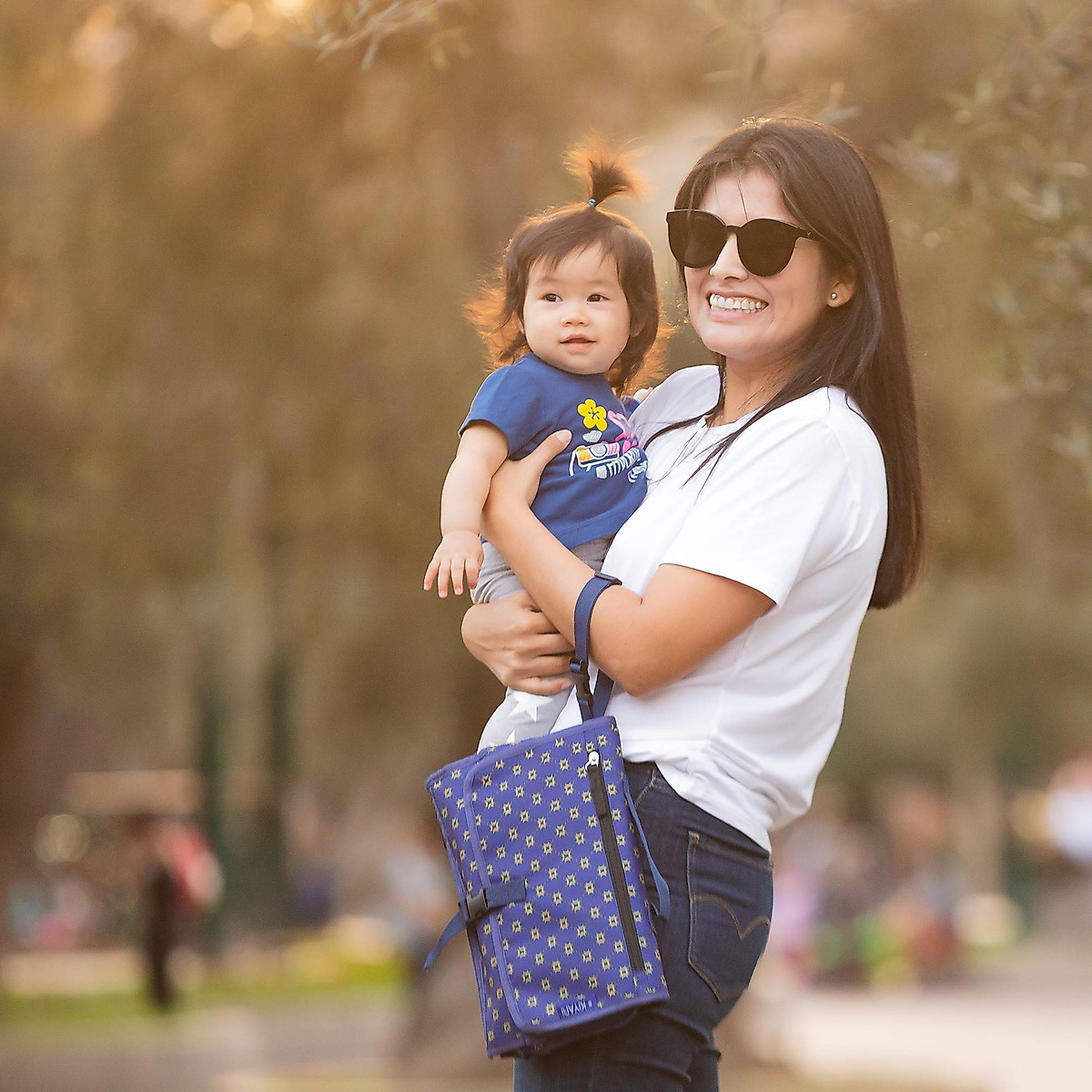 Portable Diaper Changing Pad with Head Pillow - Foldable Travel Diaper Station - Replaces Heavy Diaper Bag