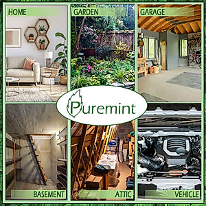 Puremint Rodent Repellent, Natural 5% Peppermint Oil Spray for Mice, Rats, Chipmunks and Rodents, Indoor and Outdoor, House and Car Engine Use, 16 fl oz Pint